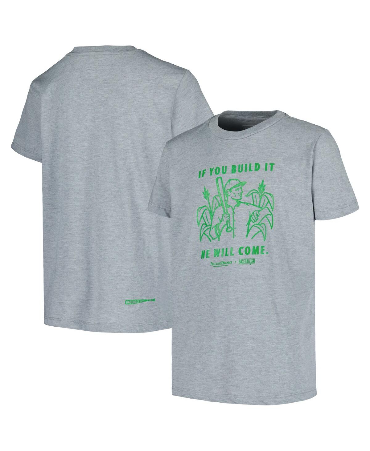 Click here for Baseballism Big Boys and Girls Heather Gray Field... prices