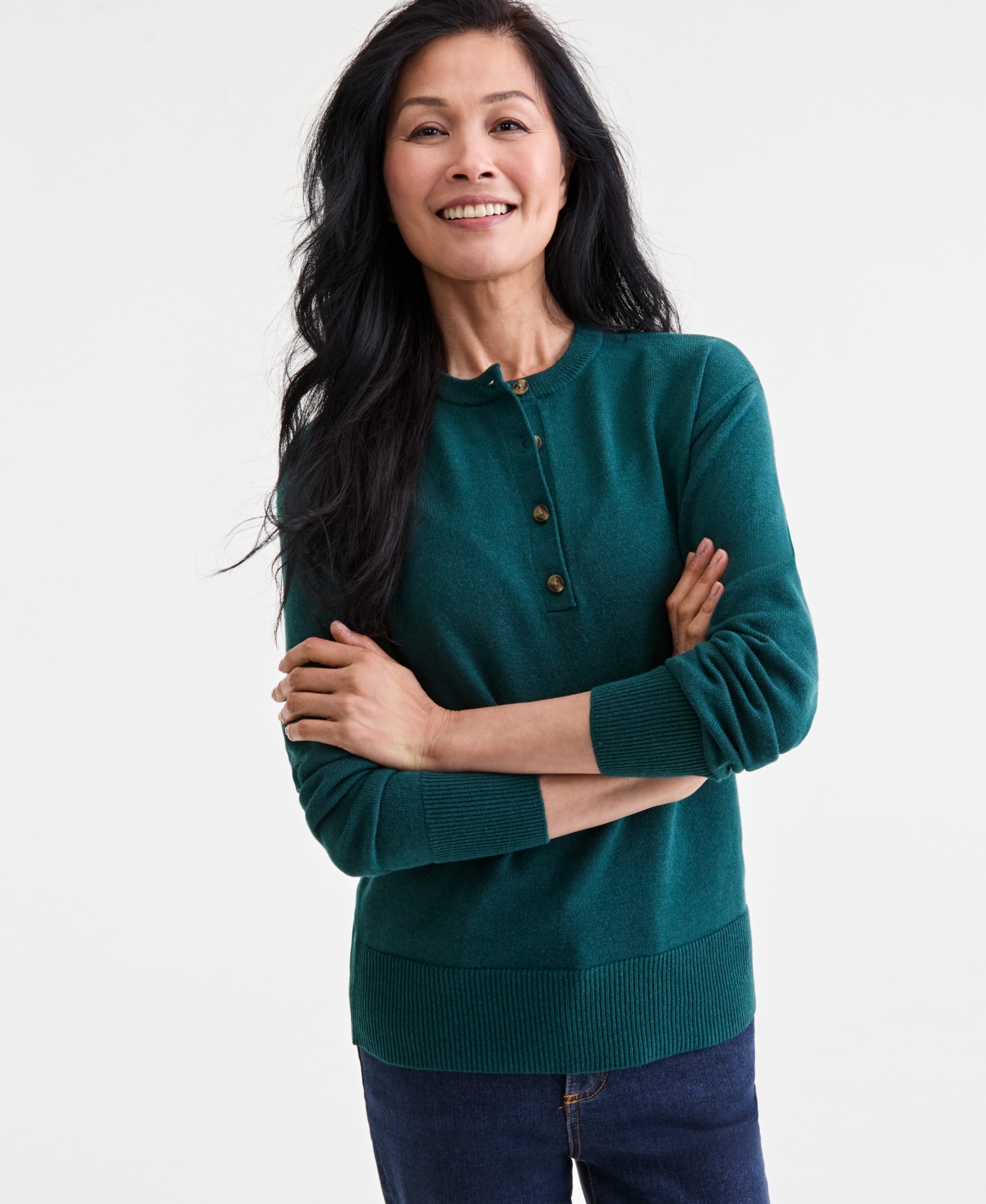 Click here for Style & Co Womens Henley Sweater  Macys Exclusive... prices