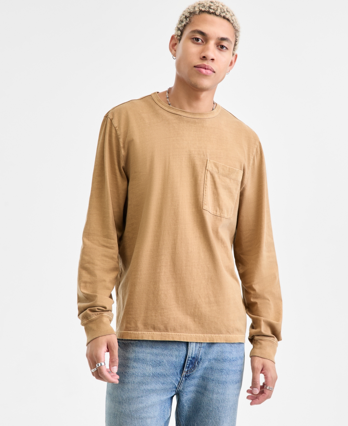 Click here for Sun + Stone Mens Long-Sleeve Cotton T-Shirt  Macys... prices