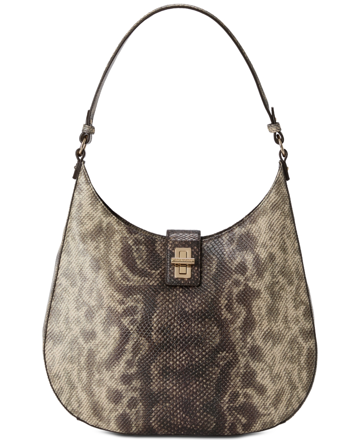 Click here for Brahmin Fallon Medium Leather Shoulder Bag - Toffe... prices
