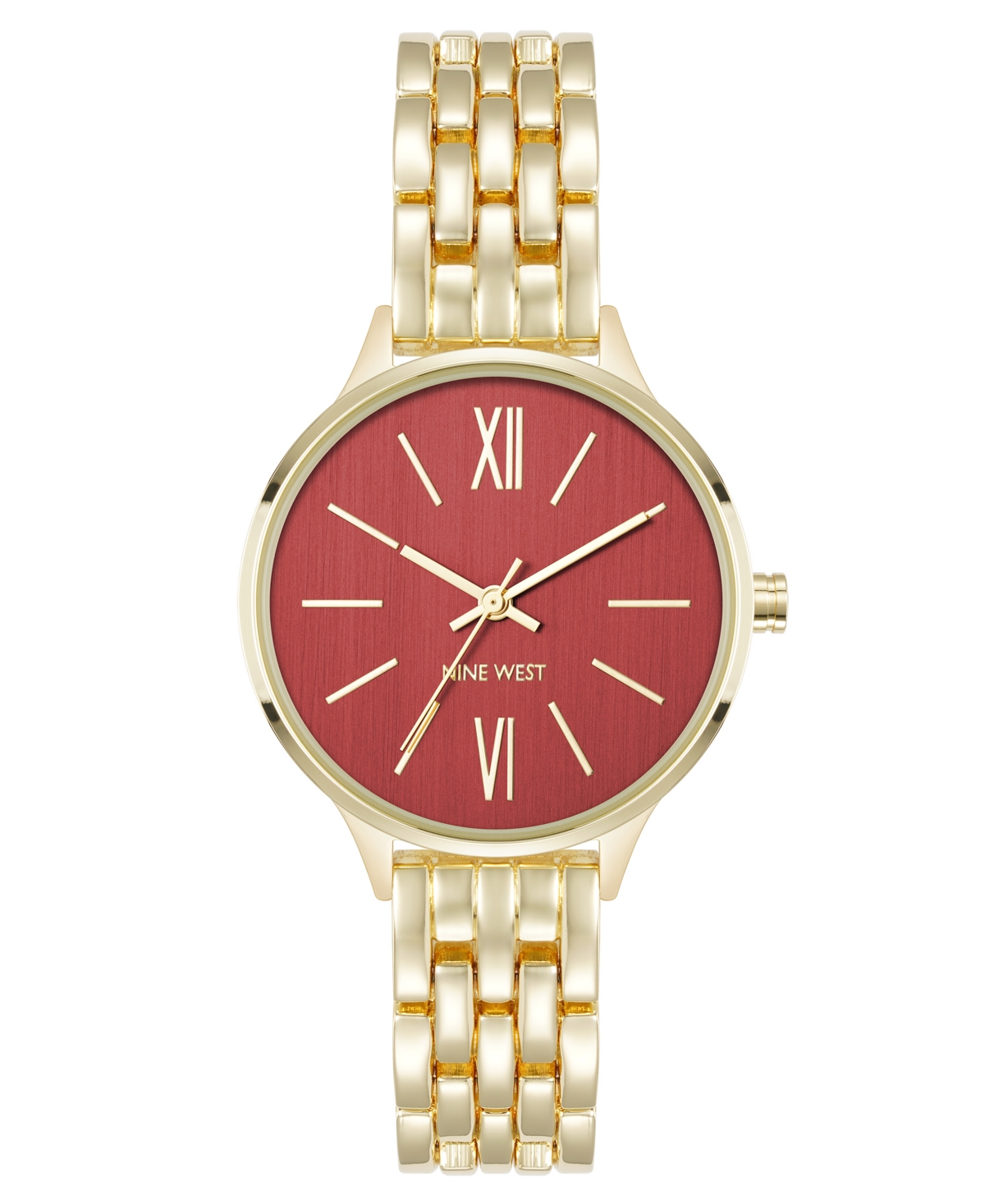 Click here for Anne Klein Womens Quartz Essential Burgundy and Go... prices