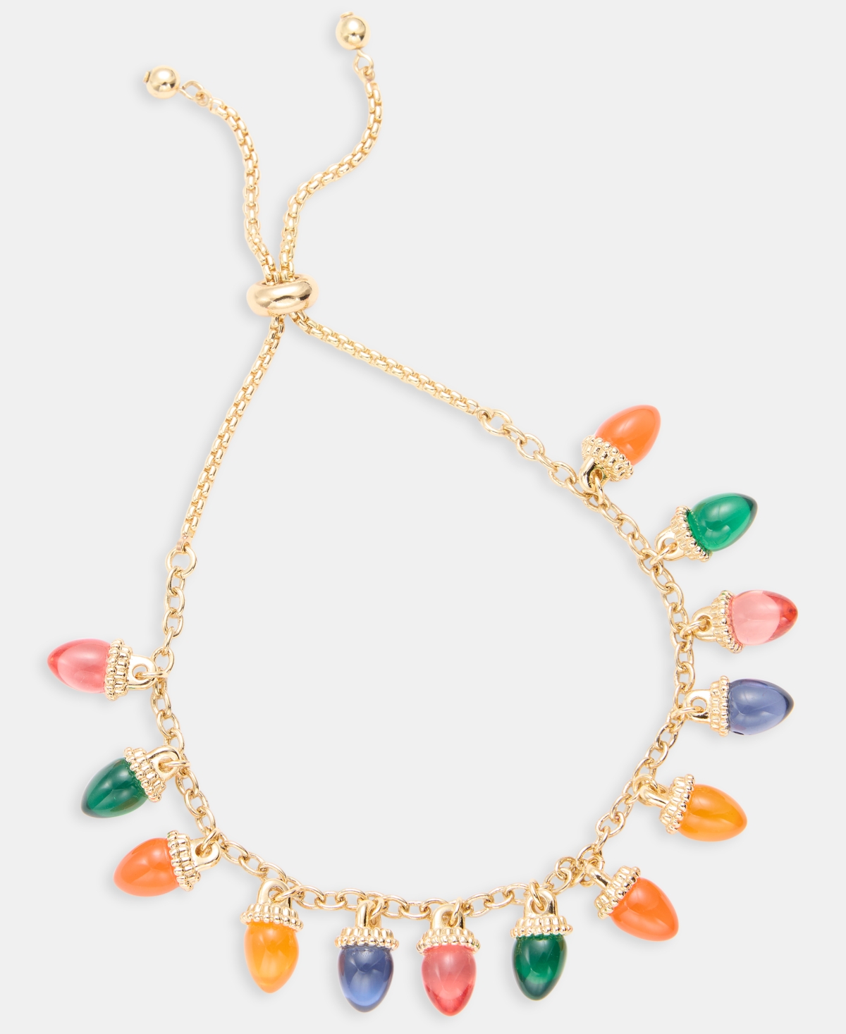 Click here for Gold-Tone Multicolor Lights Adjustable Bracelet -... prices