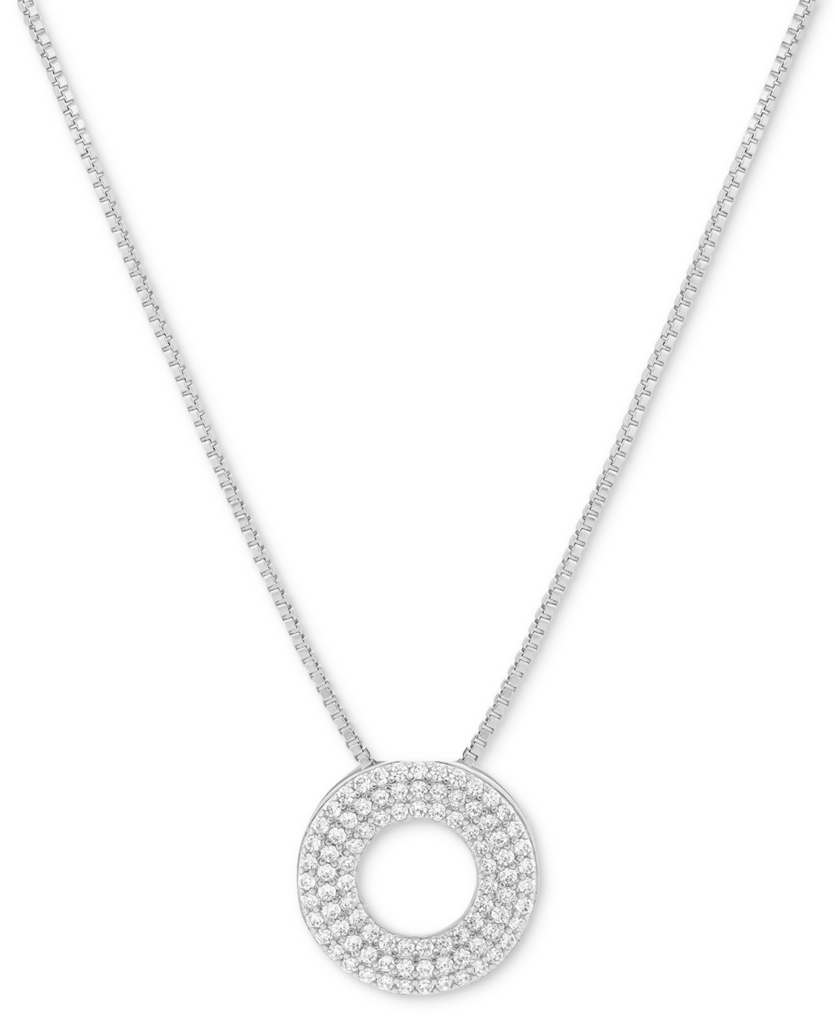 Click here for Cubic Zirconia Bubbly Initial O 18 Pendant Necklac... prices