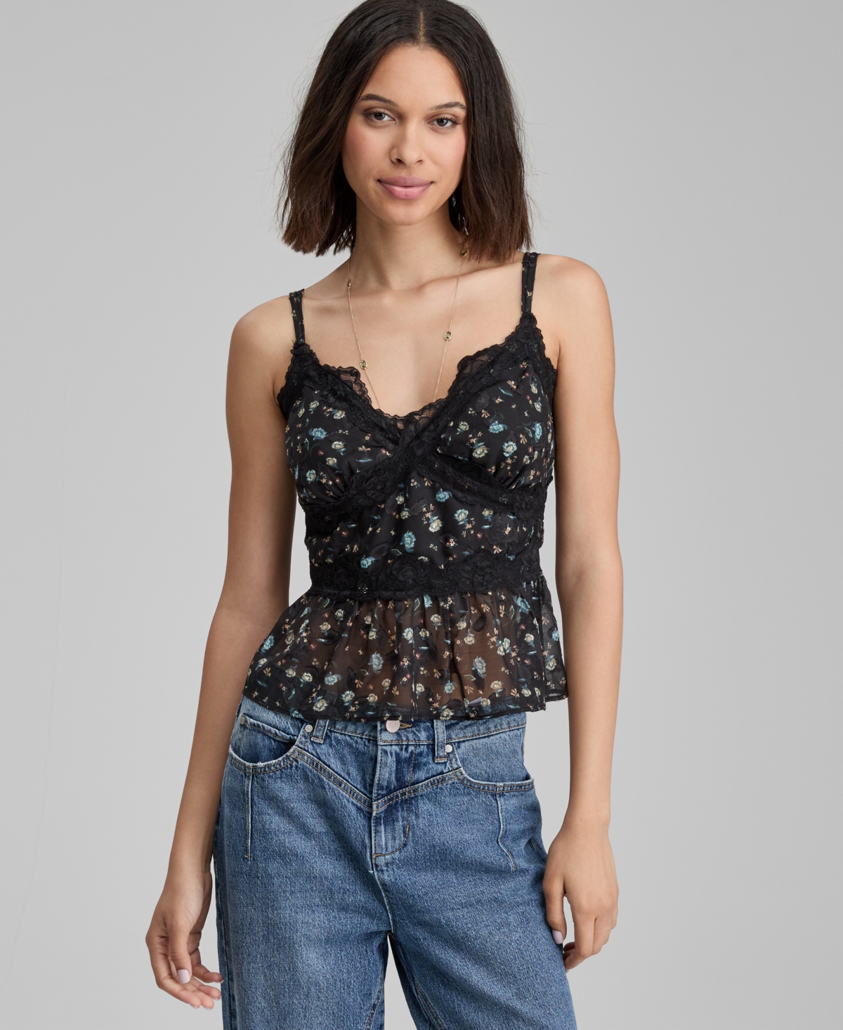 Click here for And Now This Womens Lace-Trim Tie-Back Tank  Macys... prices