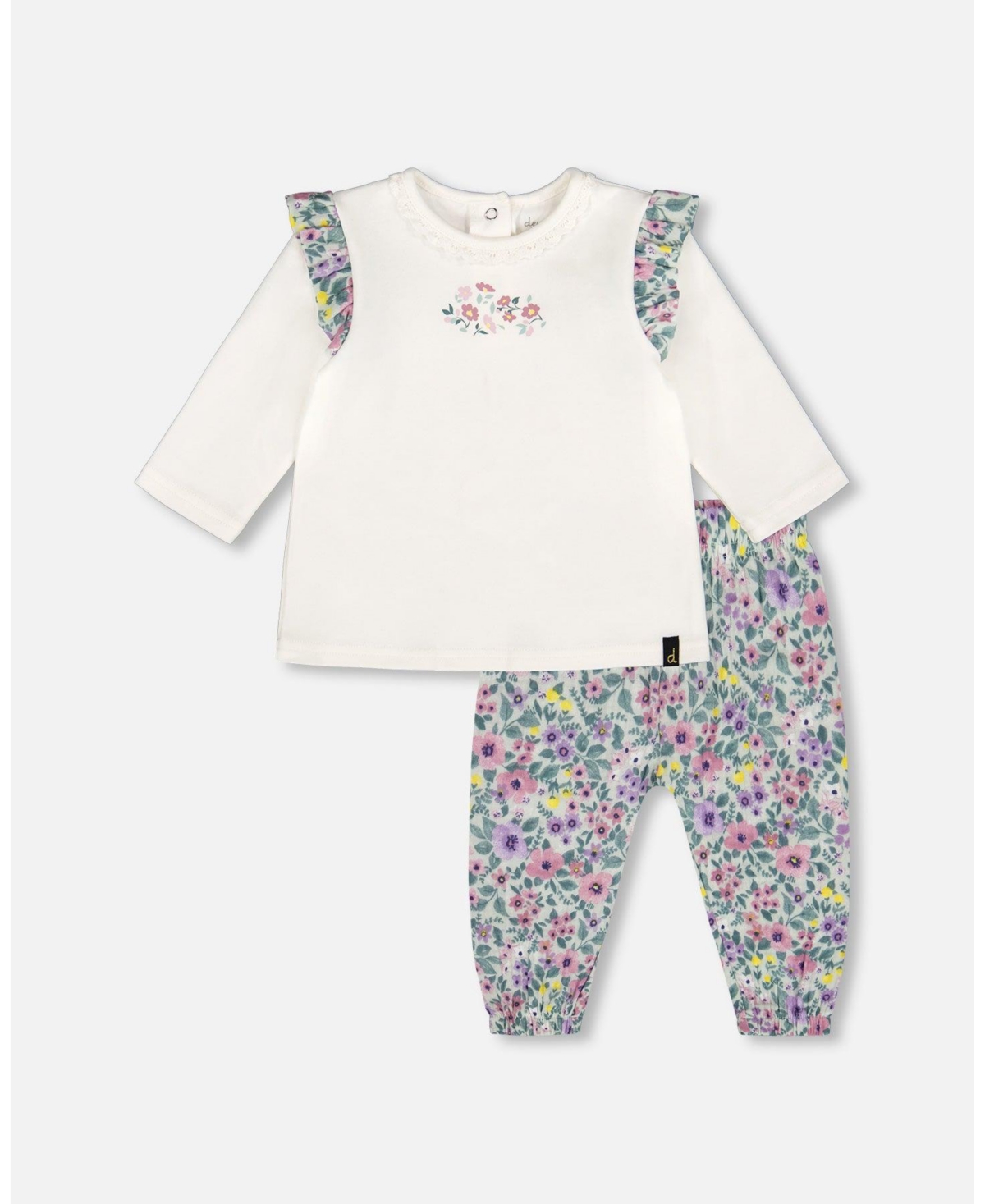Click here for Deux par Deux Baby Girls Cotton Off-White Top and... prices