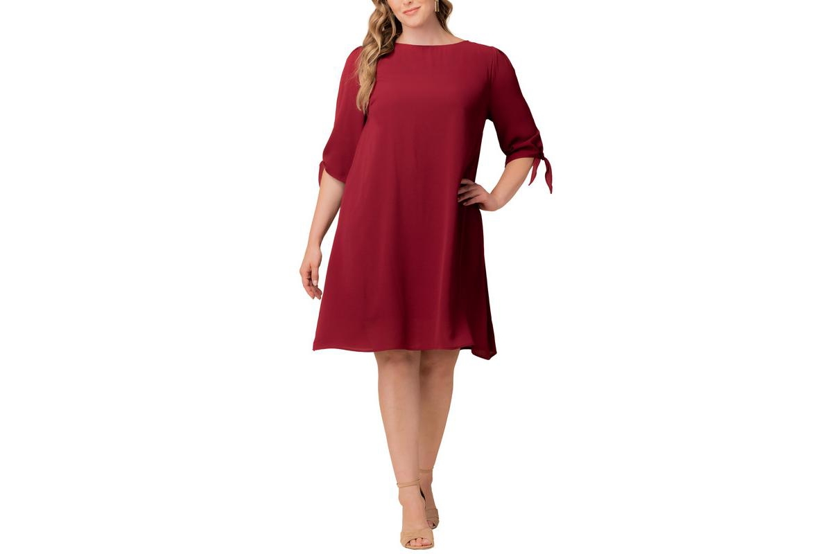 Click here for Kiyonna Plus Size Manhattan Shift Dress with Tie S... prices