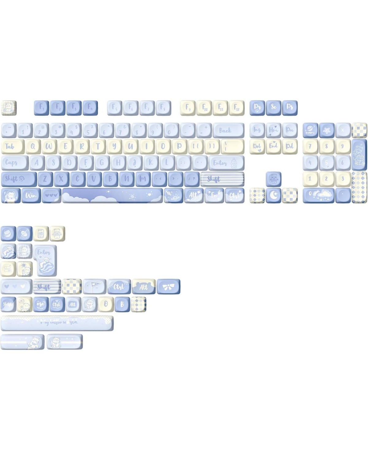 Click here for Yunzii 132 Keys Moa Keycaps  Dye-Sublimation Pbt C... prices