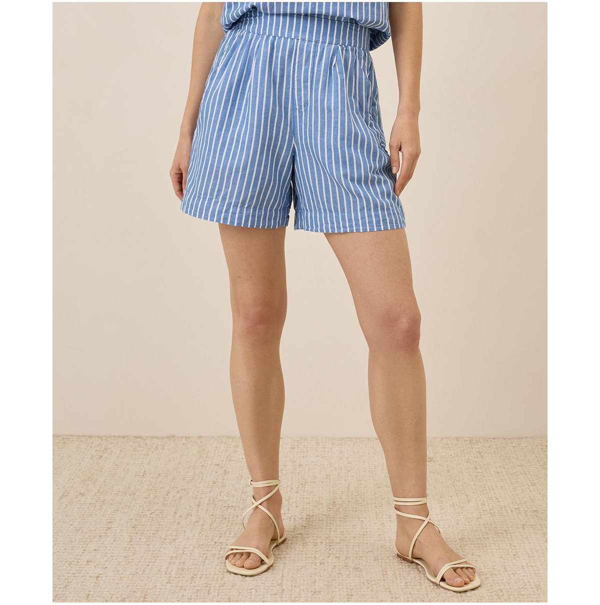 Click here for Pact Canopy Linen Blend High-Waisted Short - Bondi... prices