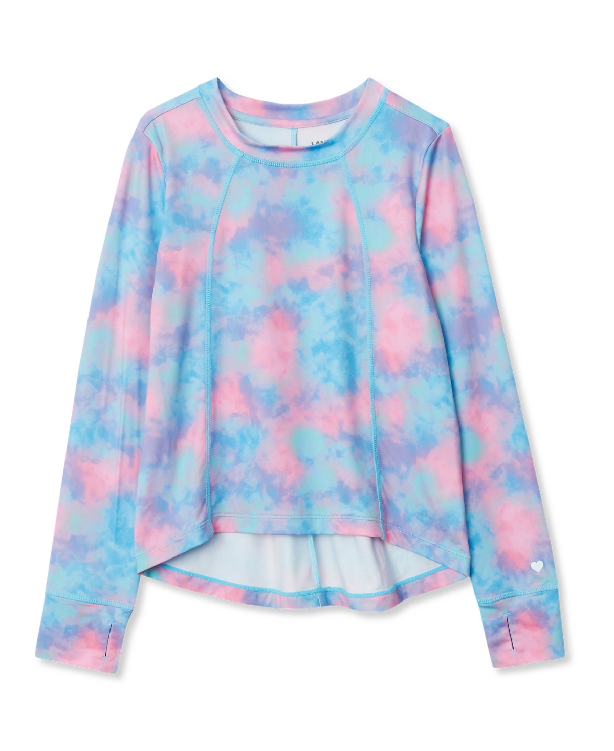 Click here for Lands End Girls Active Long Sleeve Top - Blue/pink... prices