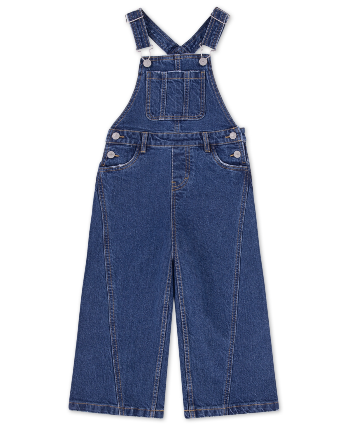 Click here for Levis Big Girls Oversized Denim Overalls - Med Blu... prices