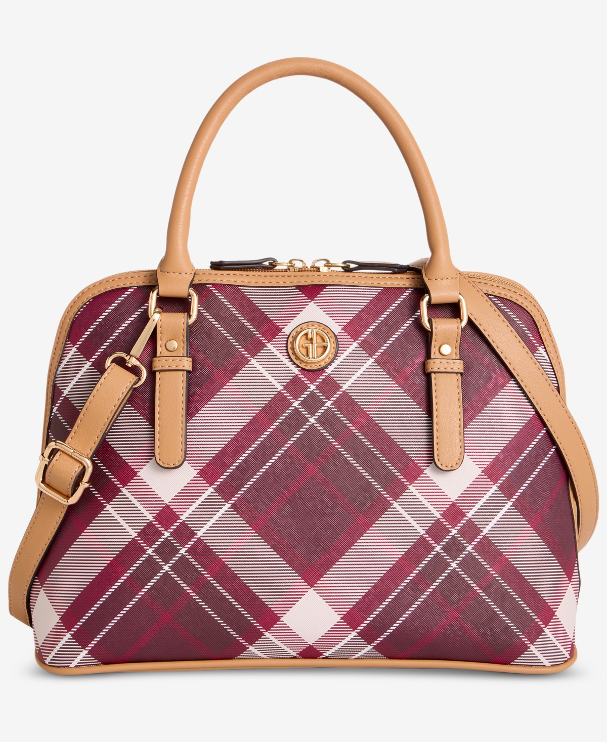 Click here for Giani Bernini Plaid Dome Satchel Bag  Macys Exclus... prices