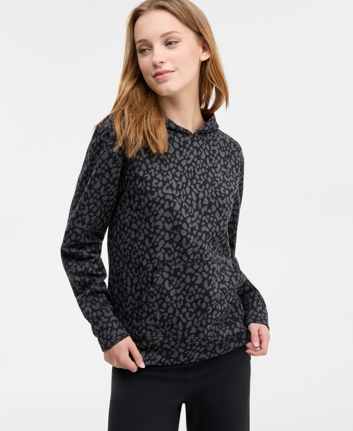 Click here for Id Ideology Womens Kangaroo-Pocket Fleece Hoodie... prices