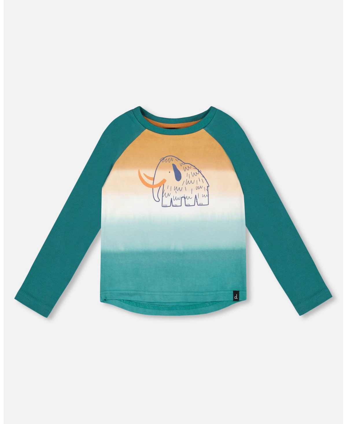 Deux par Deux Big Boys Cotton Jersey Raglan Sleeve T-Shirt Forest Green - Forest green