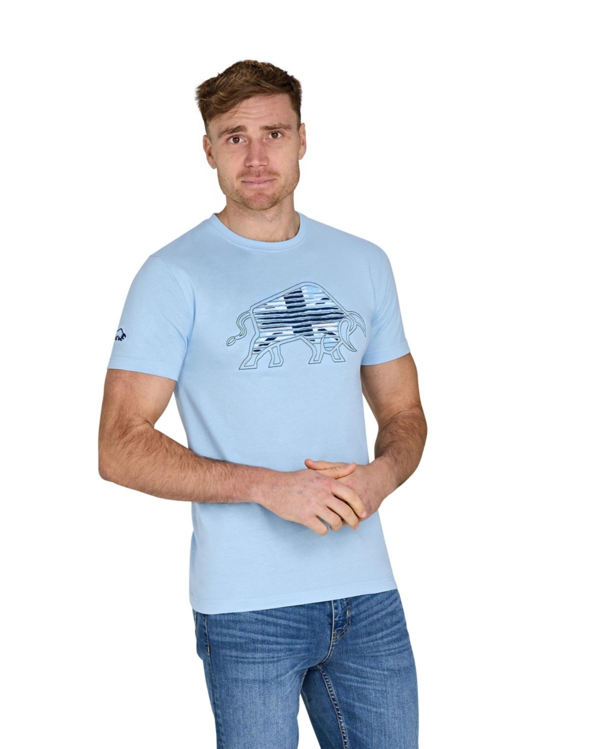 Click here for Raging Bull Mens Slash Bull T-Shirt - Sky blue prices