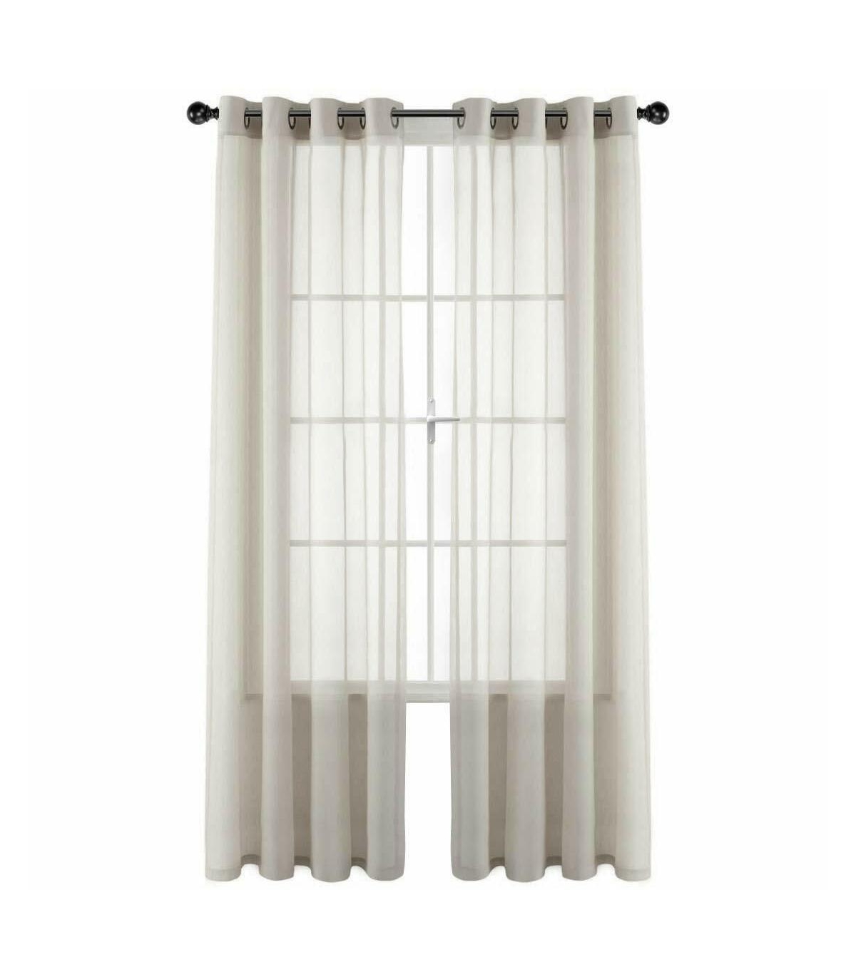 Click here for GoodGram Basic Home Grommet Top Sheer Single Windo... prices