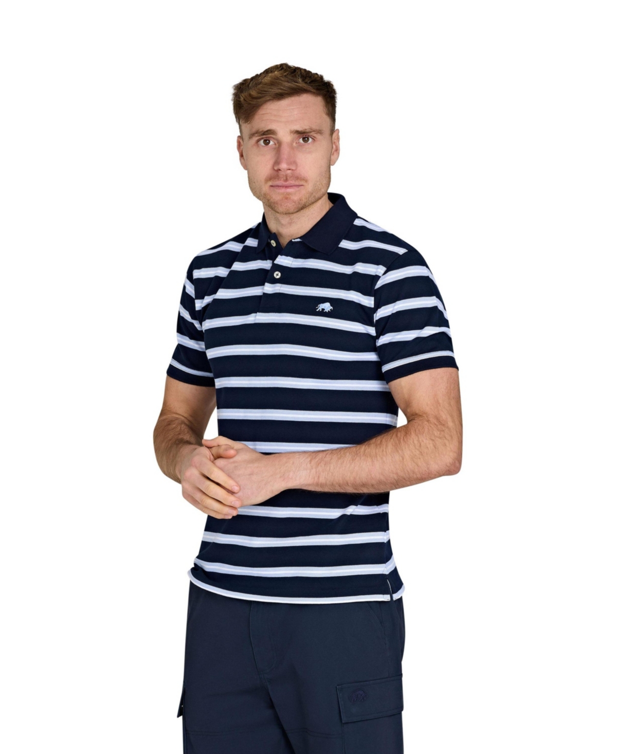 Click here for Raging Bull Big & Tall Triple Stripe Birdseye Polo... prices