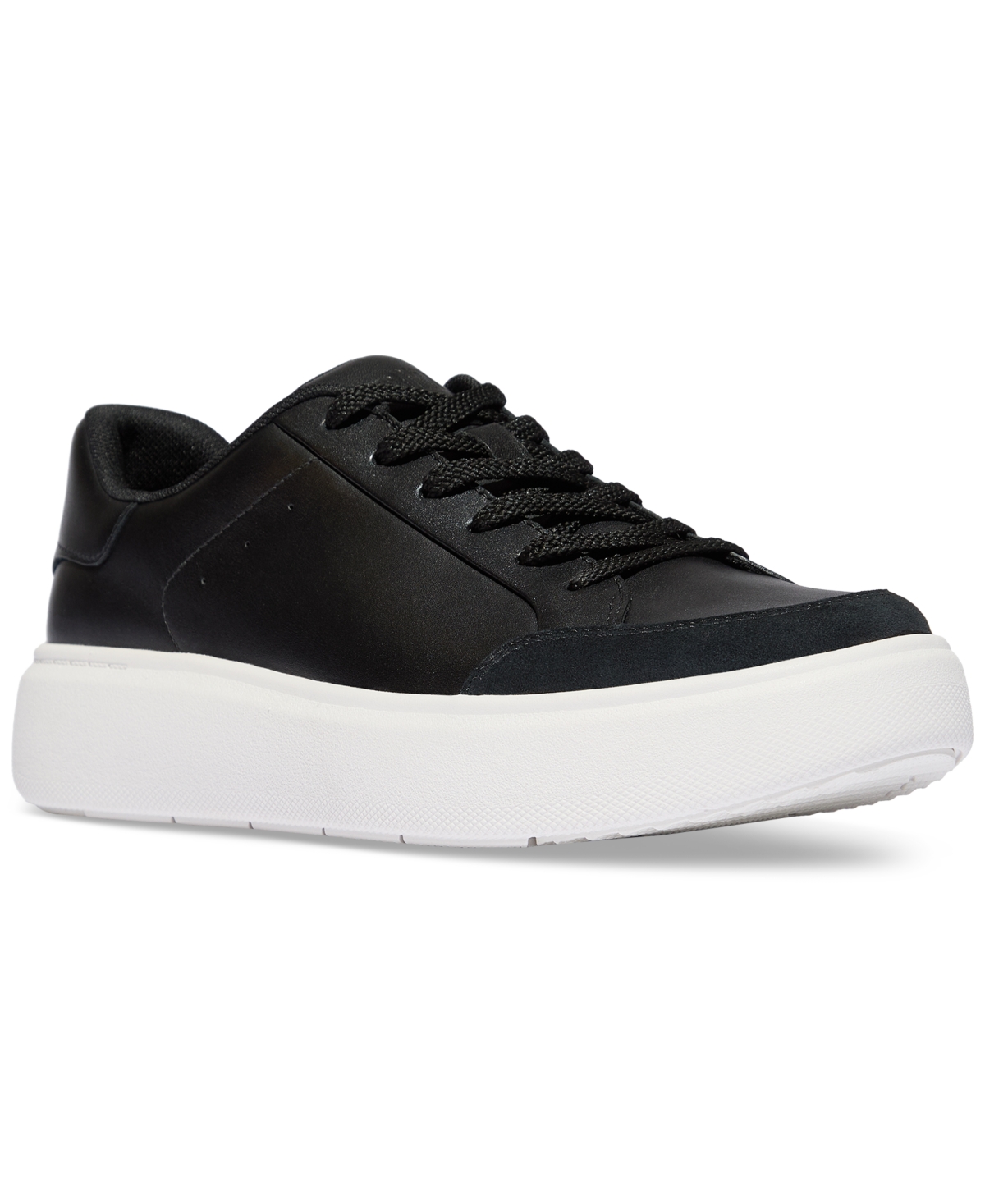 Click here for FitFlop Womens Rtg Leather Suede Sneakers - Black prices