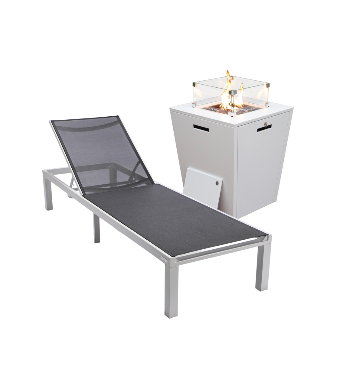 Click here for LeisureMod White Aluminum Outdoor Patio Chaise Lou... prices