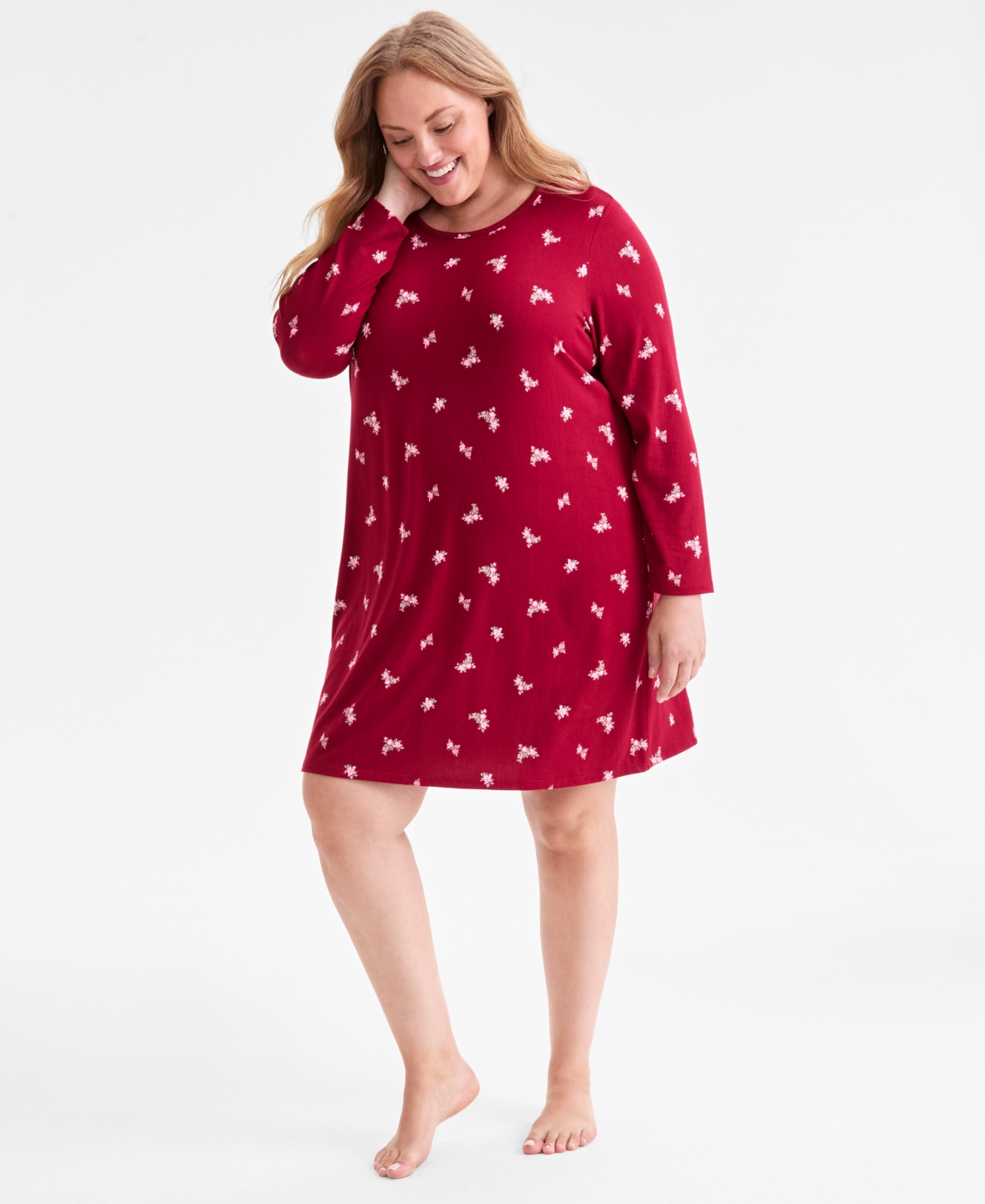 Click here for Charter Club Plus Size Soft Knit Printed Sleepshir... prices