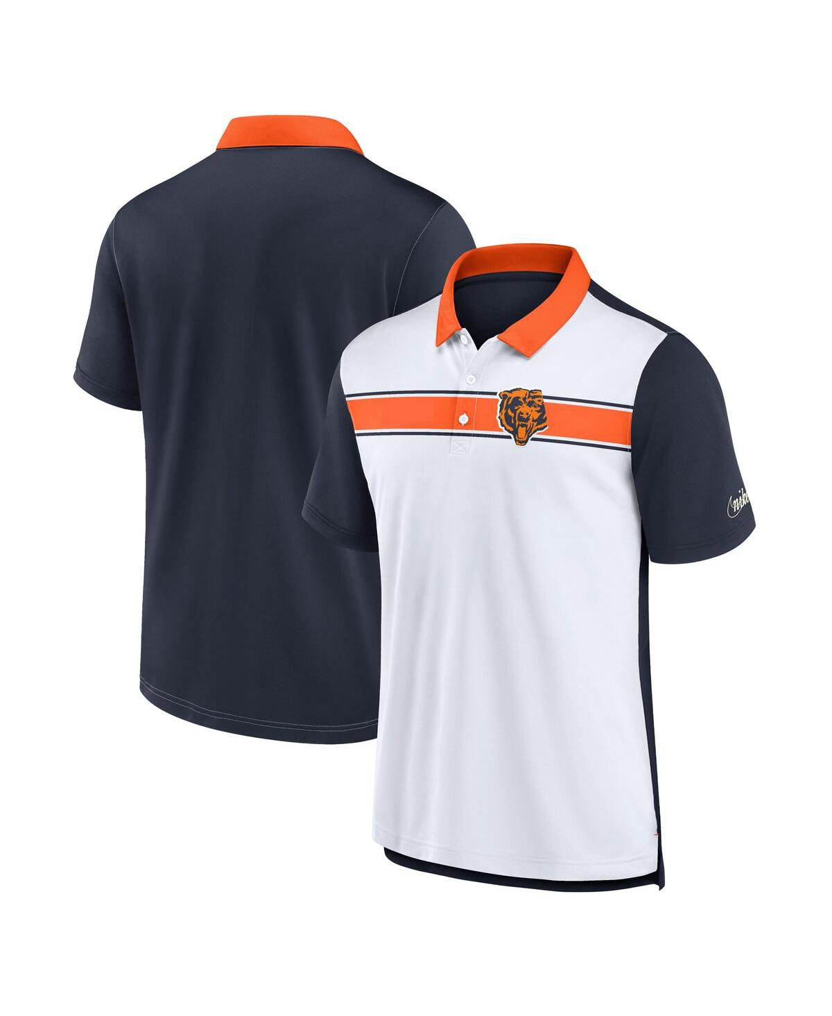 Click here for Nike Mens White/Navy Chicago Bears Rewind Pique Po... prices