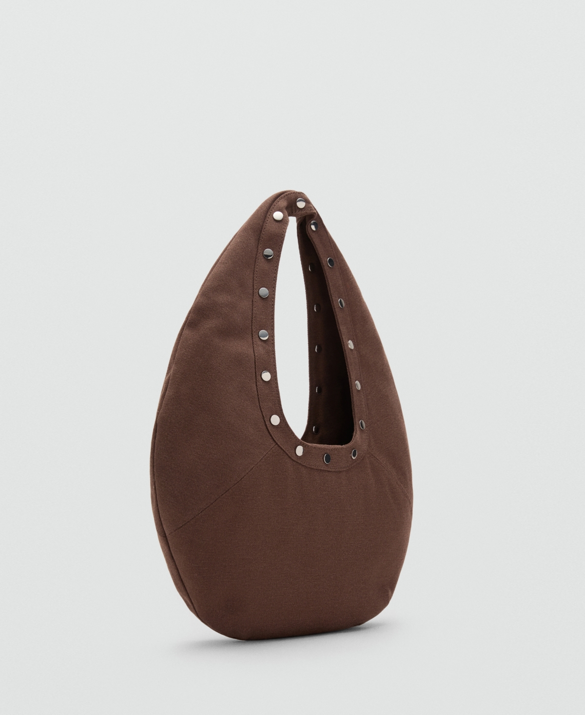 Click here for Mango Womens Oval Studded Shoulder Bag - Chocolate prices