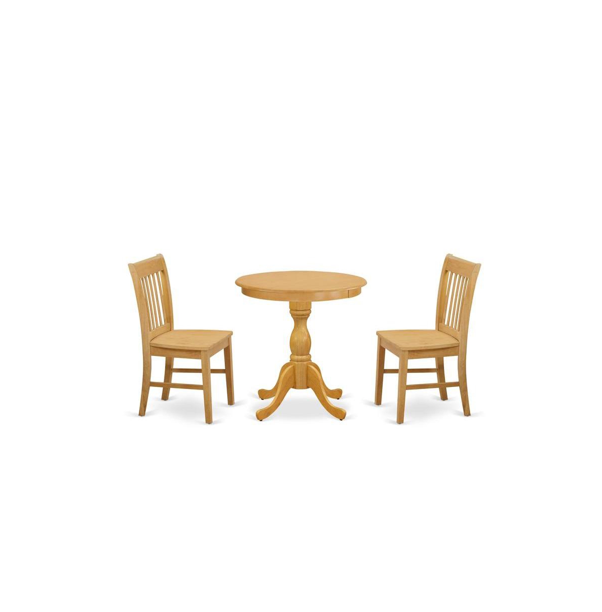 Click here for East West Furniture 3-Pc Kitchen Table Set - 2 Din... prices