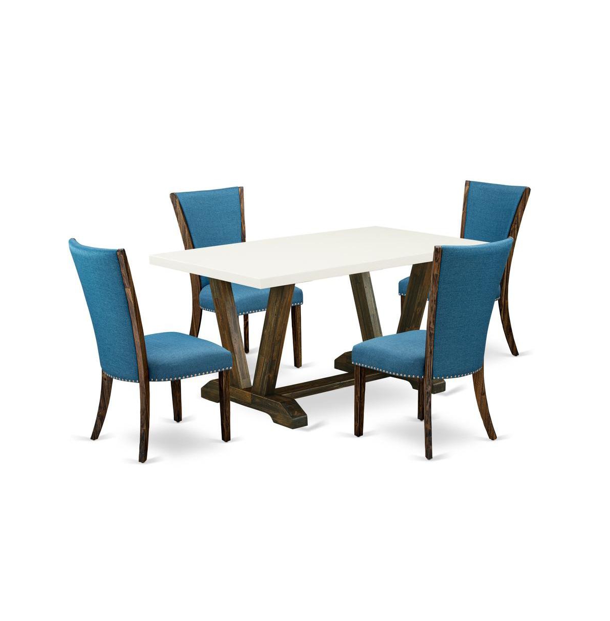 Click here for East West Furniture 5Pc Dining Table Set Includes... prices