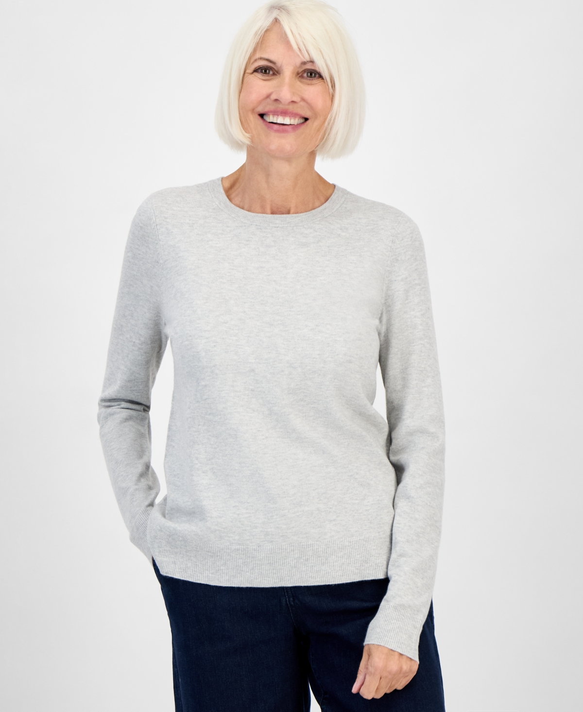 Click here for Style & Co Petite Crew-Neck Sweater  Created for M... prices