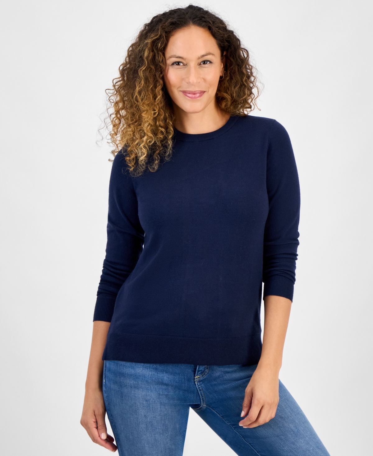 Click here for Style & Co Petite Crew-Neck Sweater  Created for M... prices