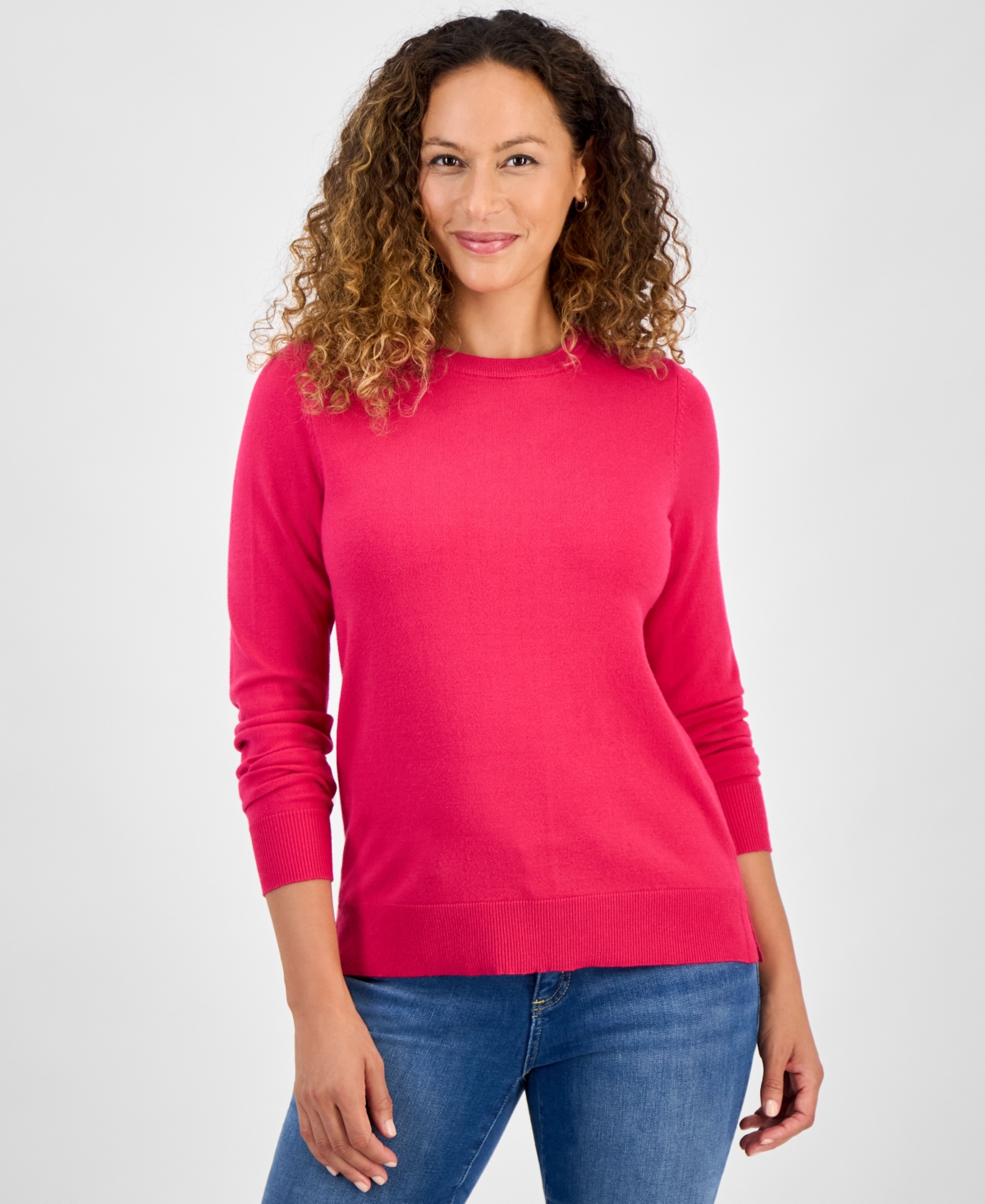 Click here for Style & Co Petite Crew-Neck Sweater  Created for M... prices