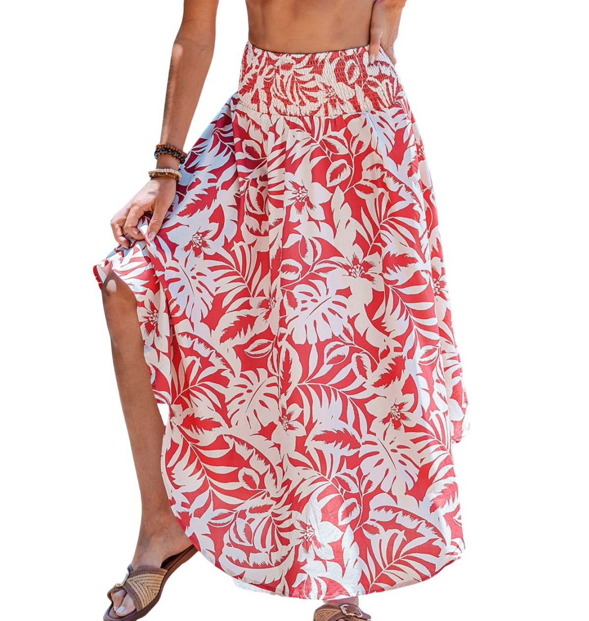 Click here for Cupshe Womens Hibiscus Blossom Tropical Maxi Skirt... prices