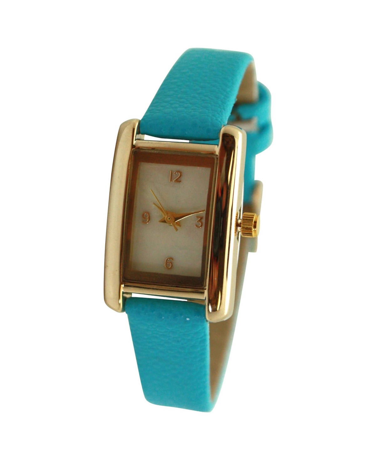 Click here for Olivia Pratt Light Blue Thin Gold Square Face Soli... prices