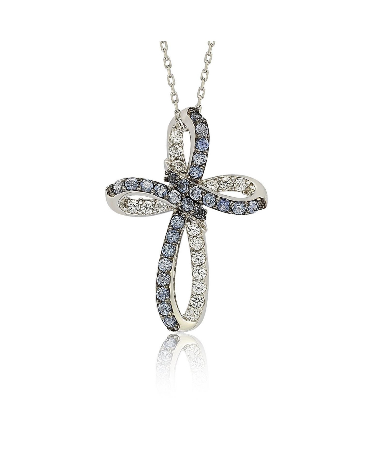 Click here for Suzy Levian Sterling Silver Sapphire & Created Whi... prices