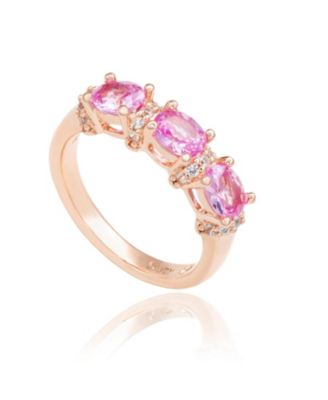 Click here for Suzy Levian Sterling Silver Three Stone Sapphire C... prices