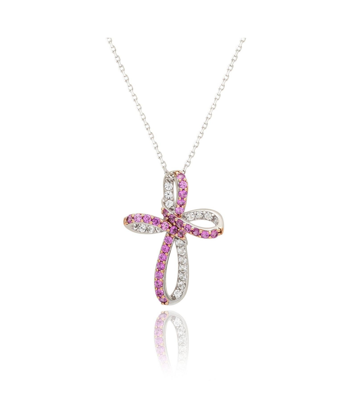 Click here for Suzy Levian Sterling Silver Sapphire & Created Whi... prices