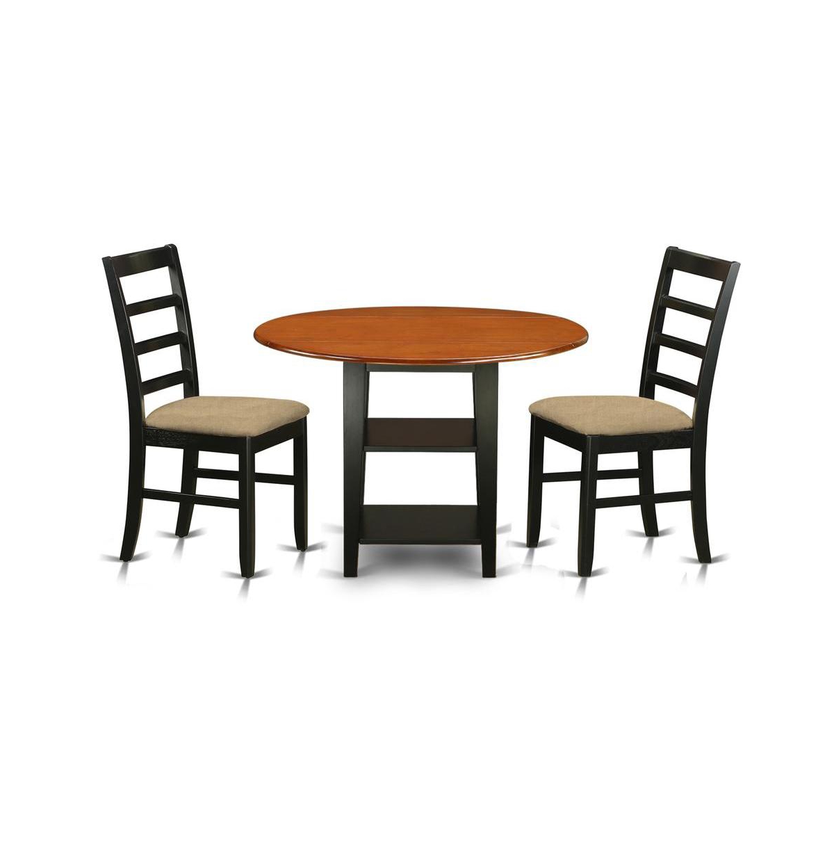 Click here for East West Furniture Dining Room Set Black & Cherry... prices