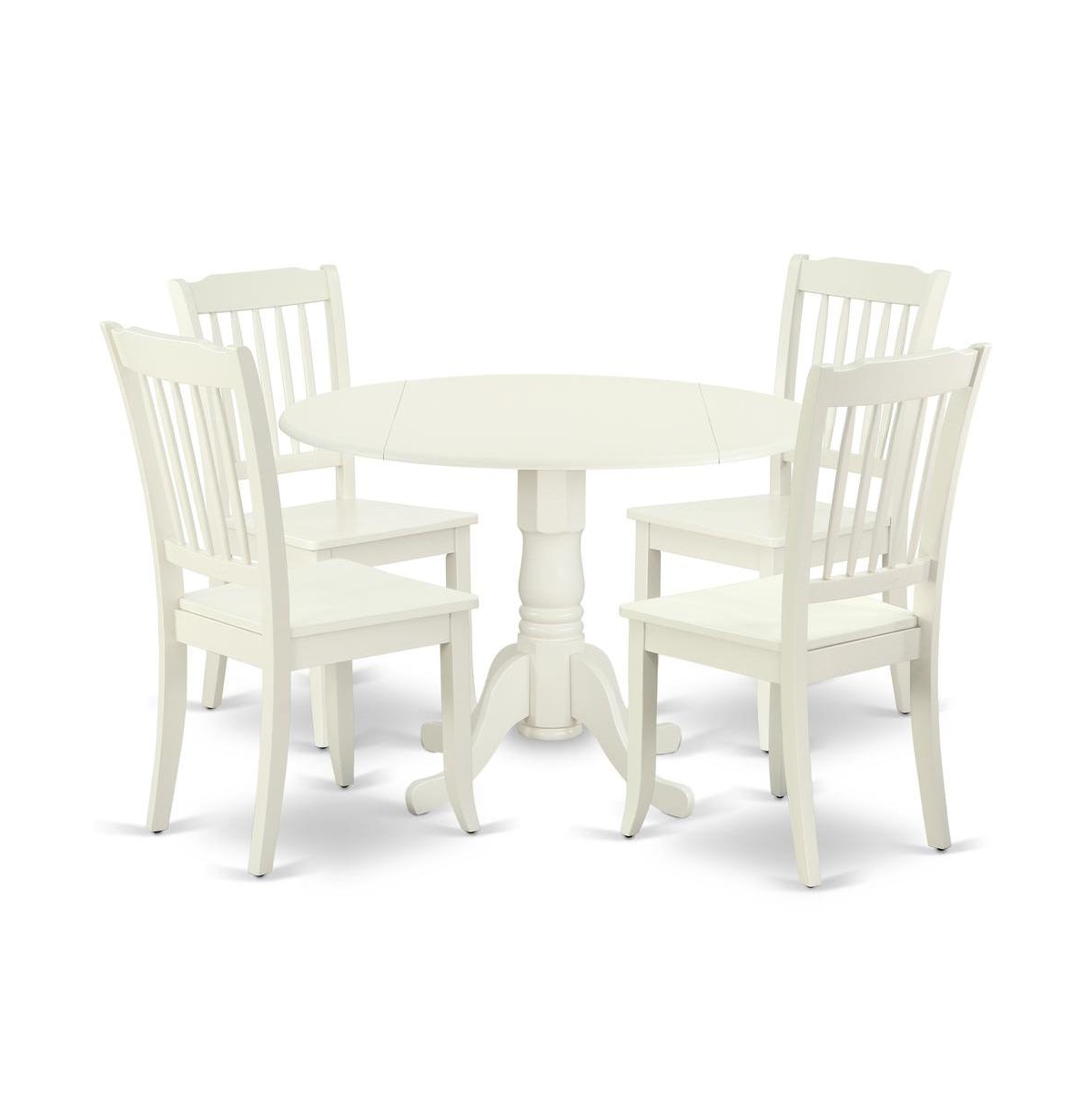Click here for East West Furniture Dining Room Set Linen White -... prices