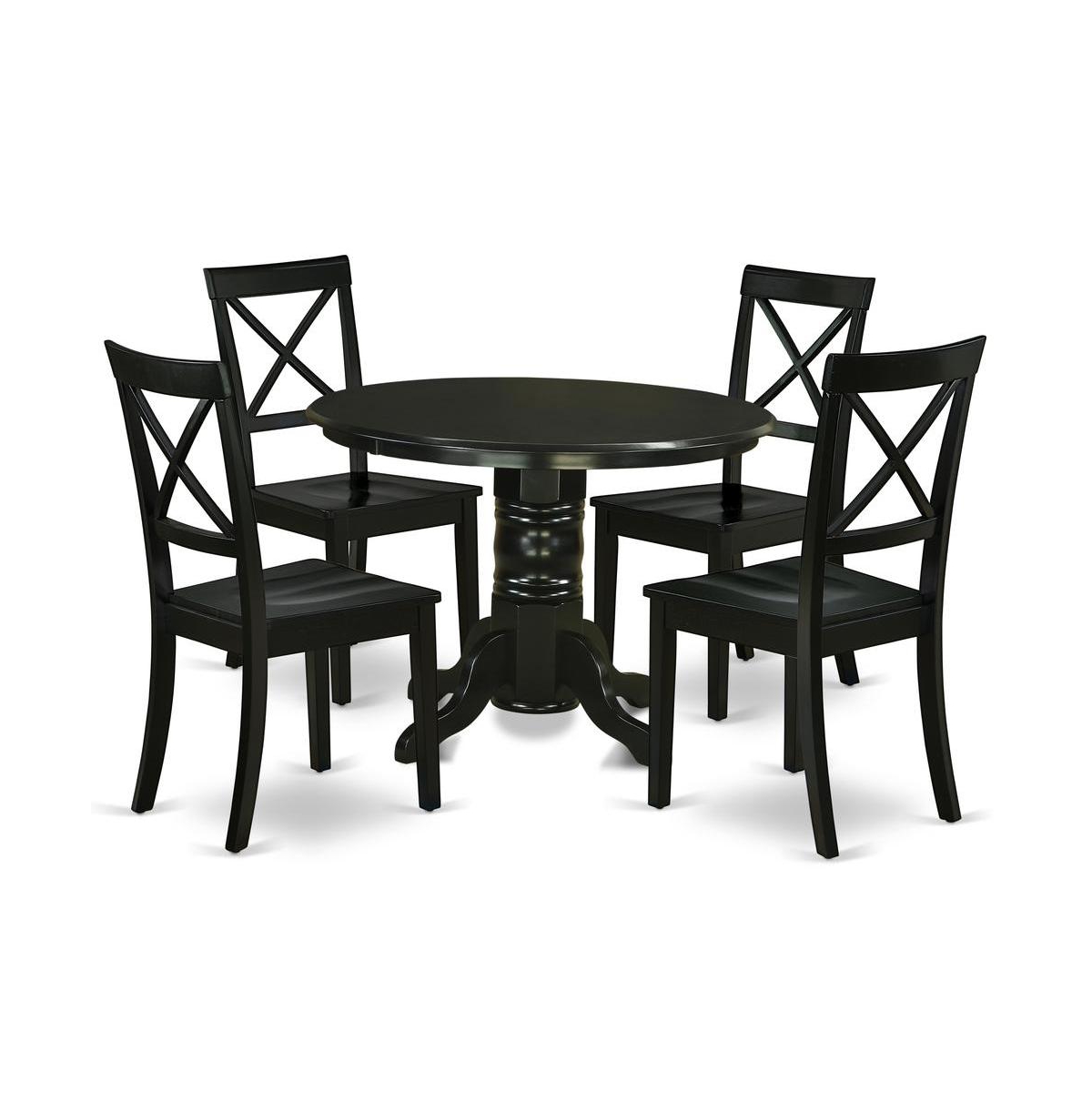 Click here for East West Furniture Dining Room Set Black - Black prices