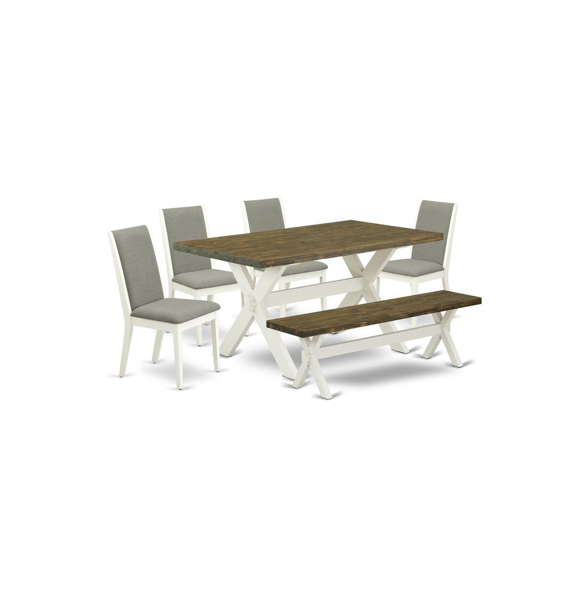 Click here for East West Furniture 6-Piece Stylish Rectangular Di... prices