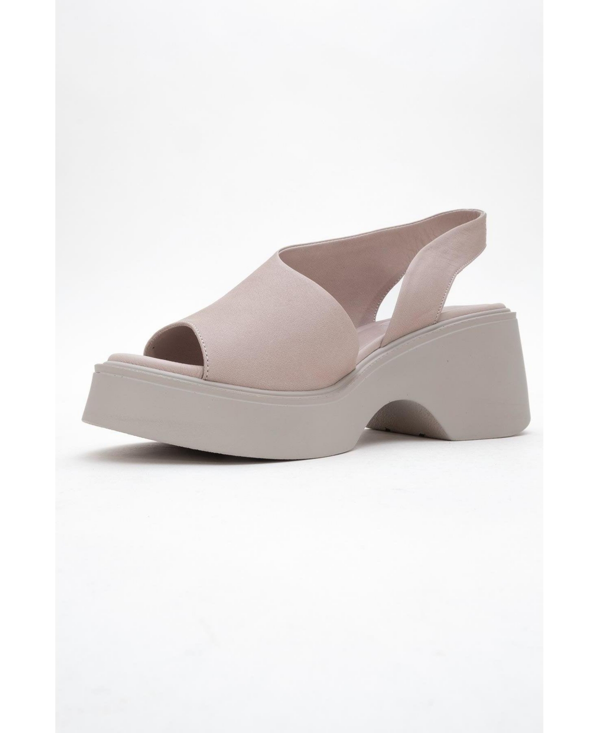 Click here for Roy Leather Wedge Sandal (Women) - Light pink leat... prices