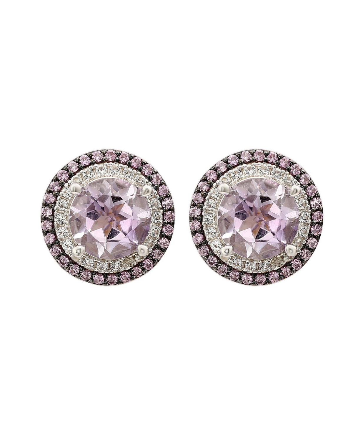 Click here for Suzy Levian Sterling Silver Round Cut Topaz And Do... prices