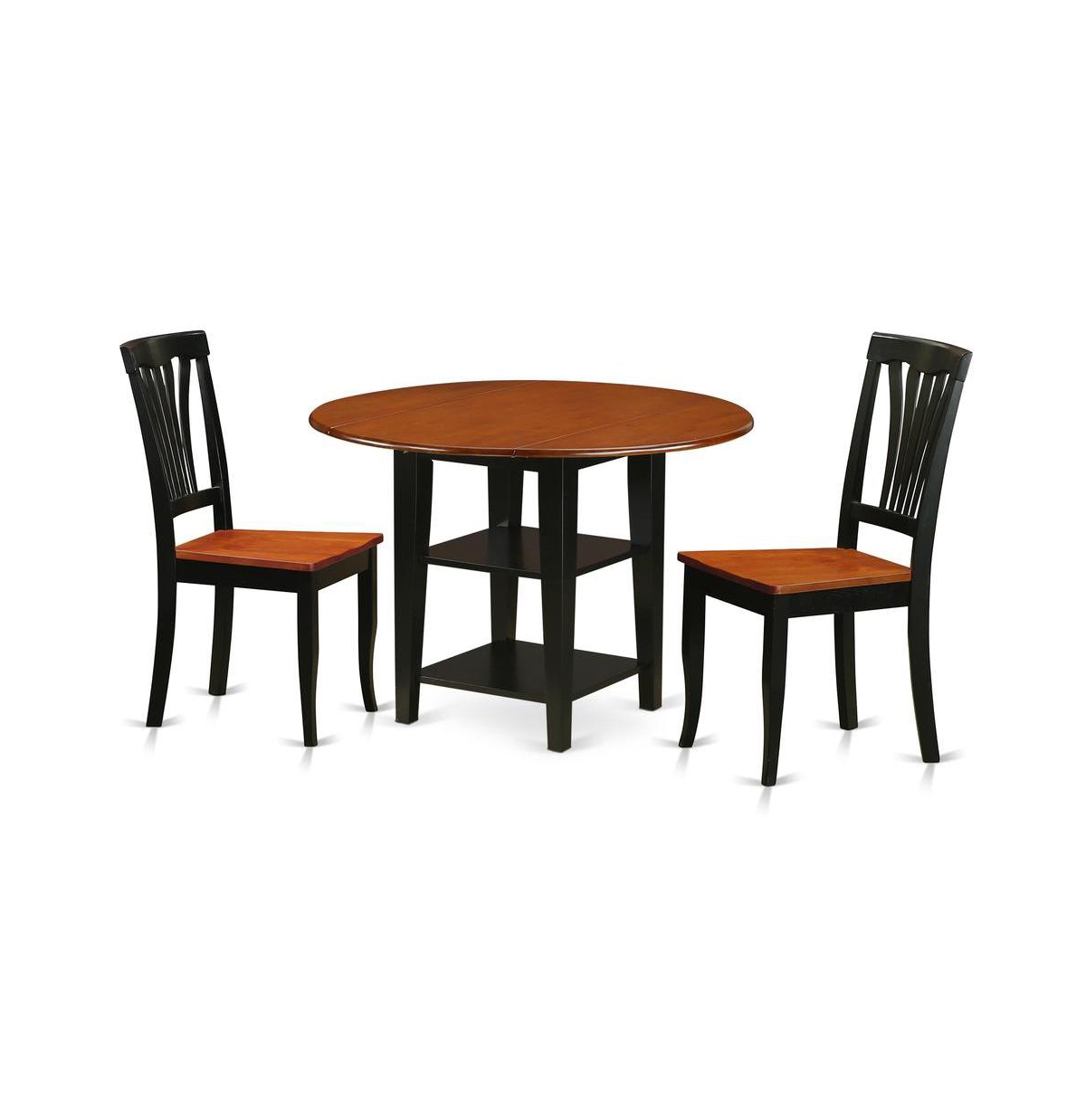 Click here for East West Furniture Dining Room Set Black & Cherry... prices