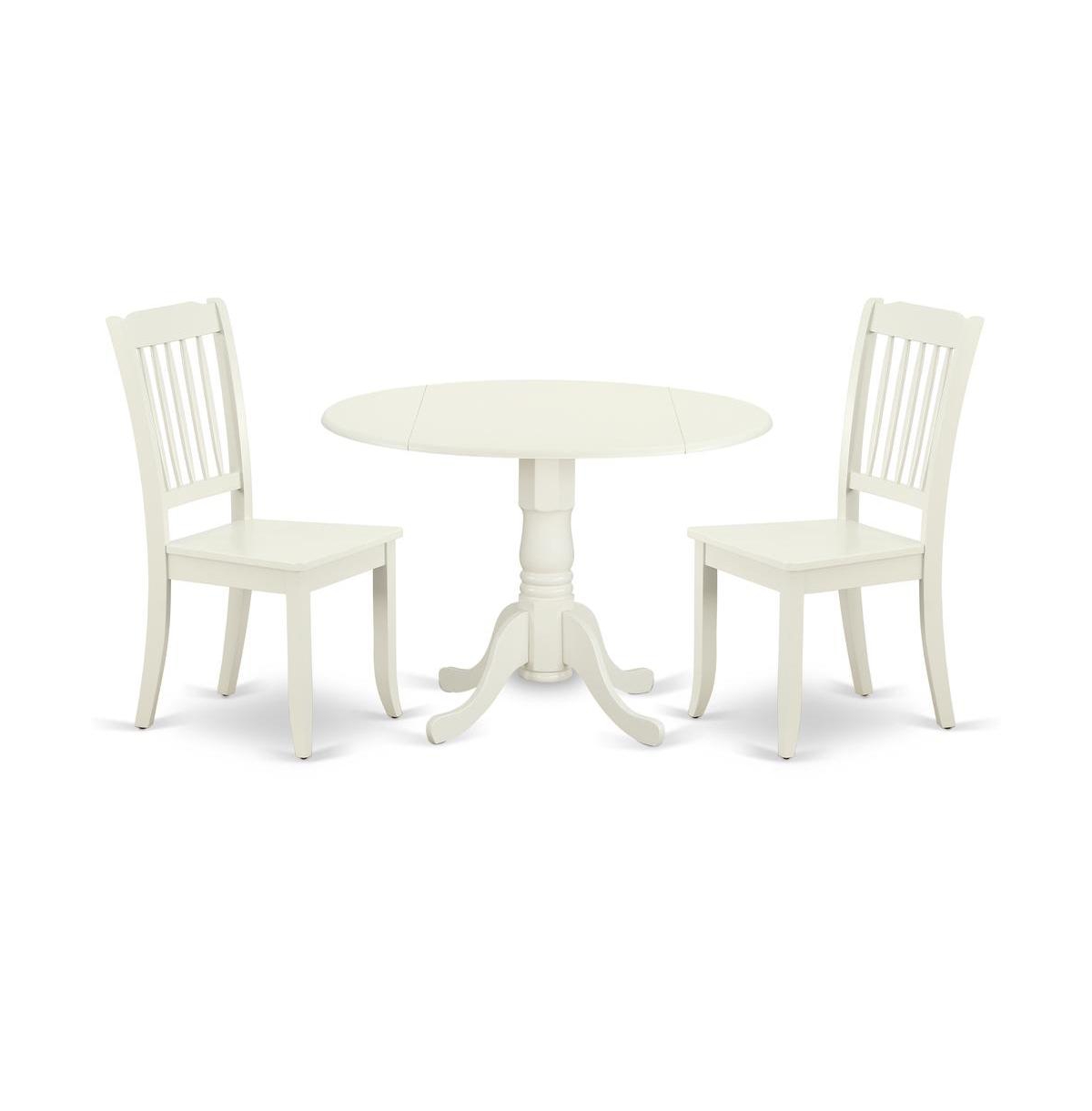 Click here for East West Furniture Dining Room Set Linen White -... prices