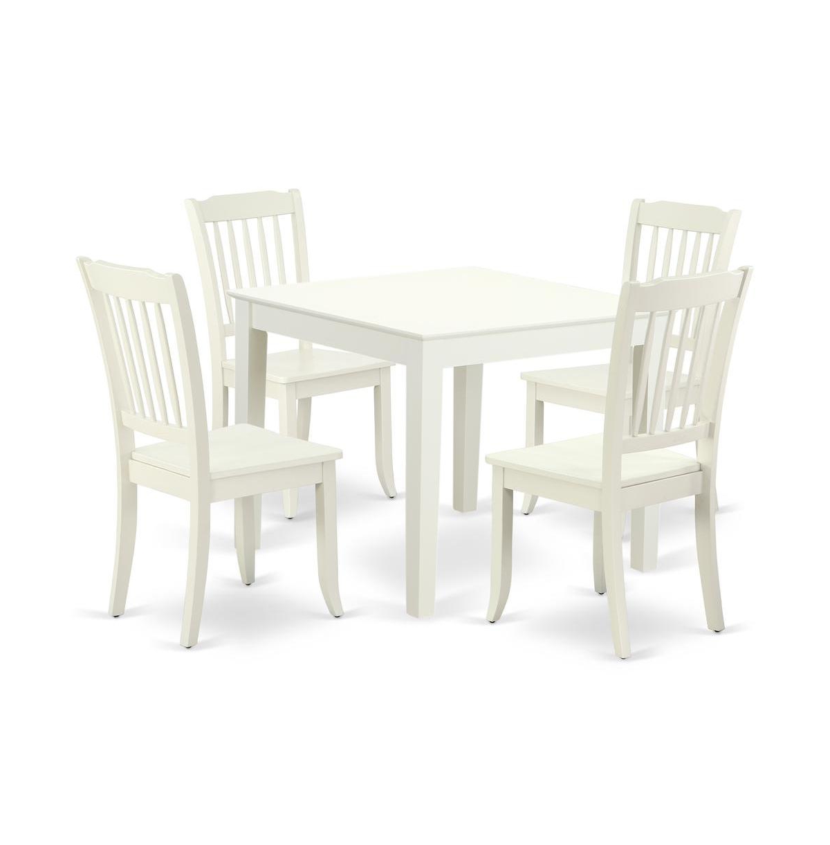 Click here for East West Furniture Dining Room Set Linen White -... prices
