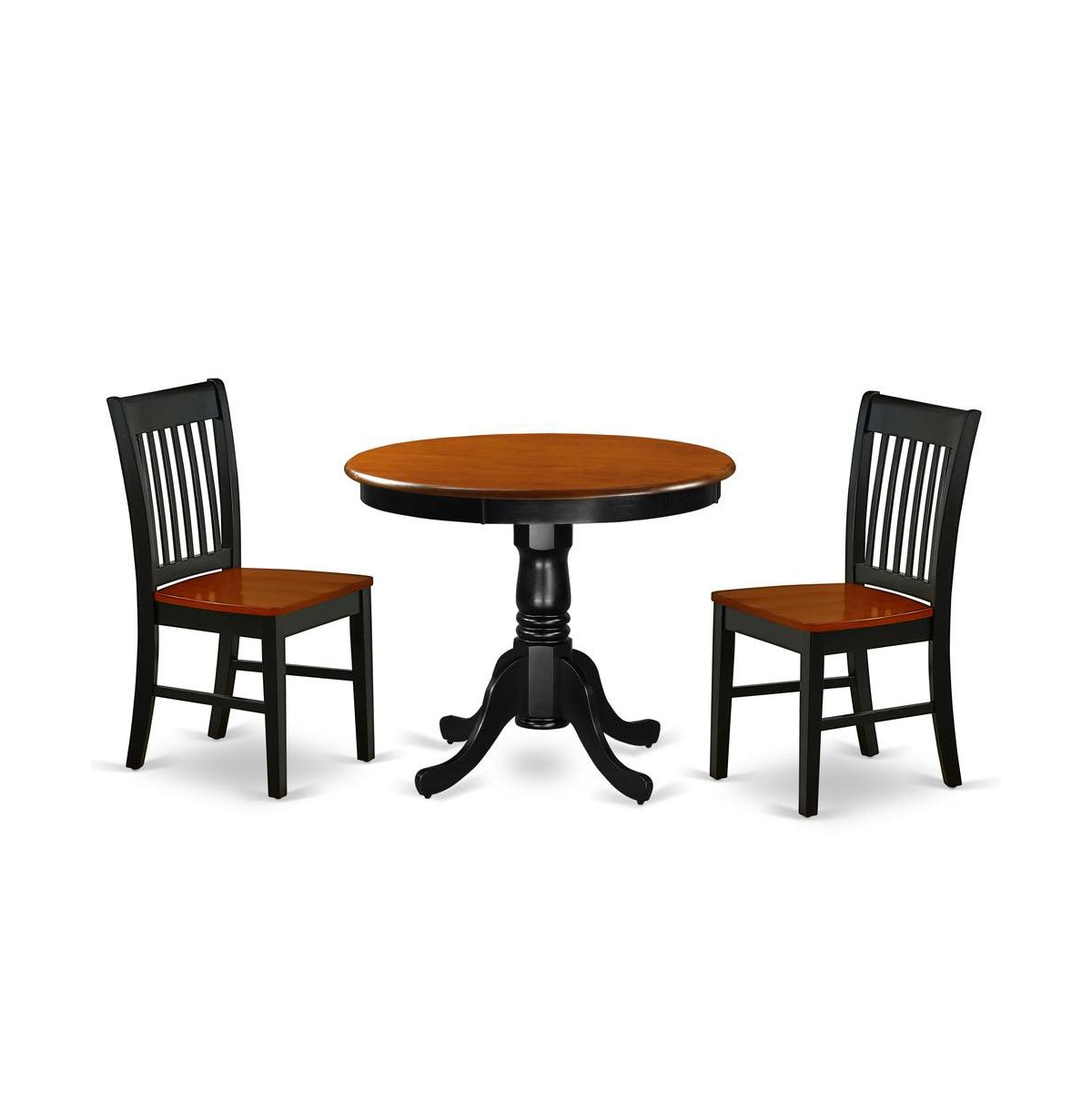 Click here for East West Furniture Dining Room Set Black & Cherry... prices
