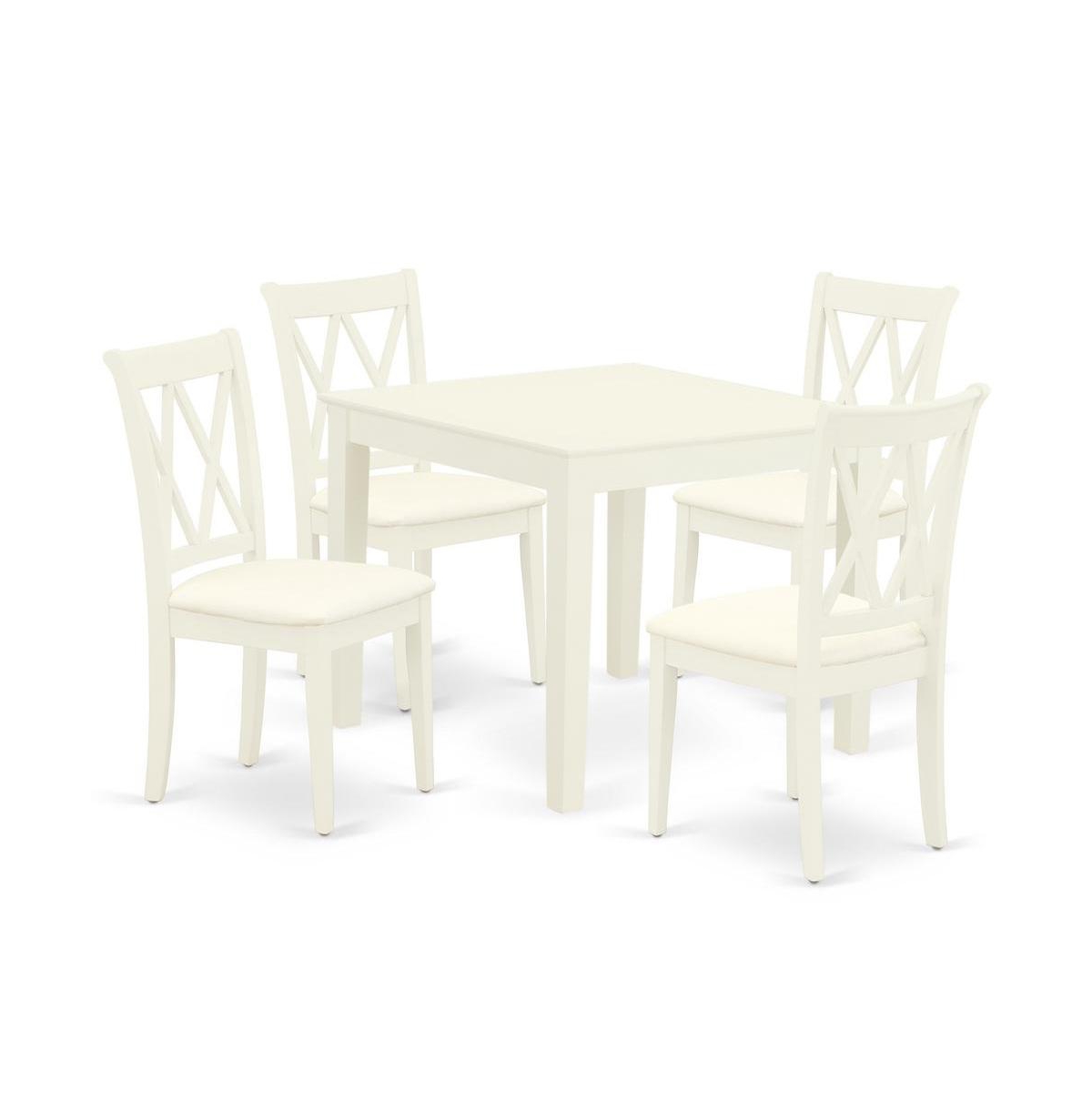Click here for East West Furniture Dining Room Set Linen White -... prices