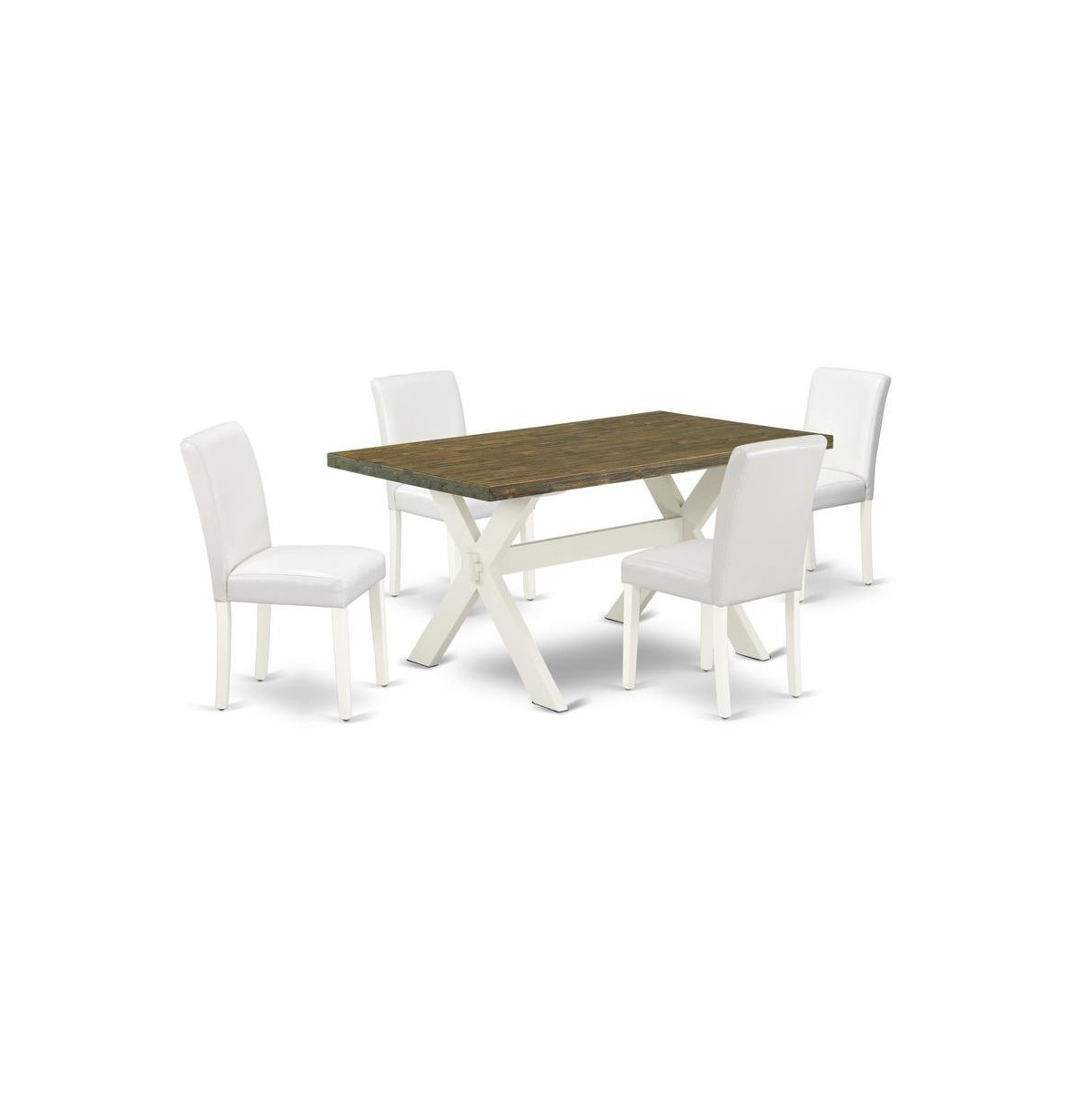 Click here for East West Furniture 5-Piece Awesome Dining Room Ta... prices