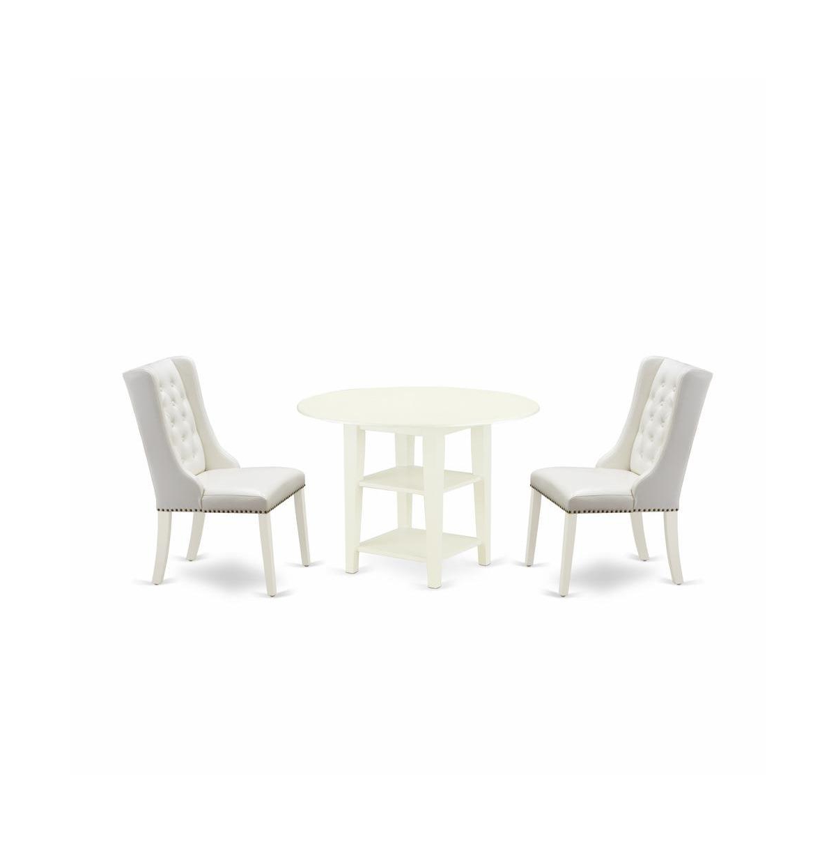 Click here for East West Furniture 3-Piece Kitchen Table Set Incl... prices