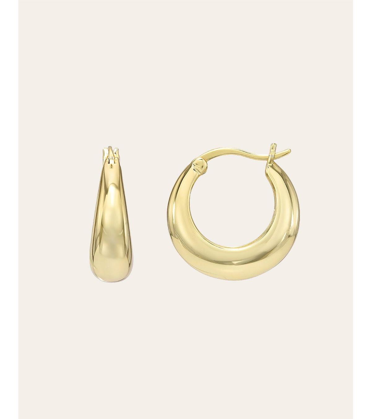 Click here for Zoe Lev Dome Huggie Earrings - Yellow gold vermeil prices