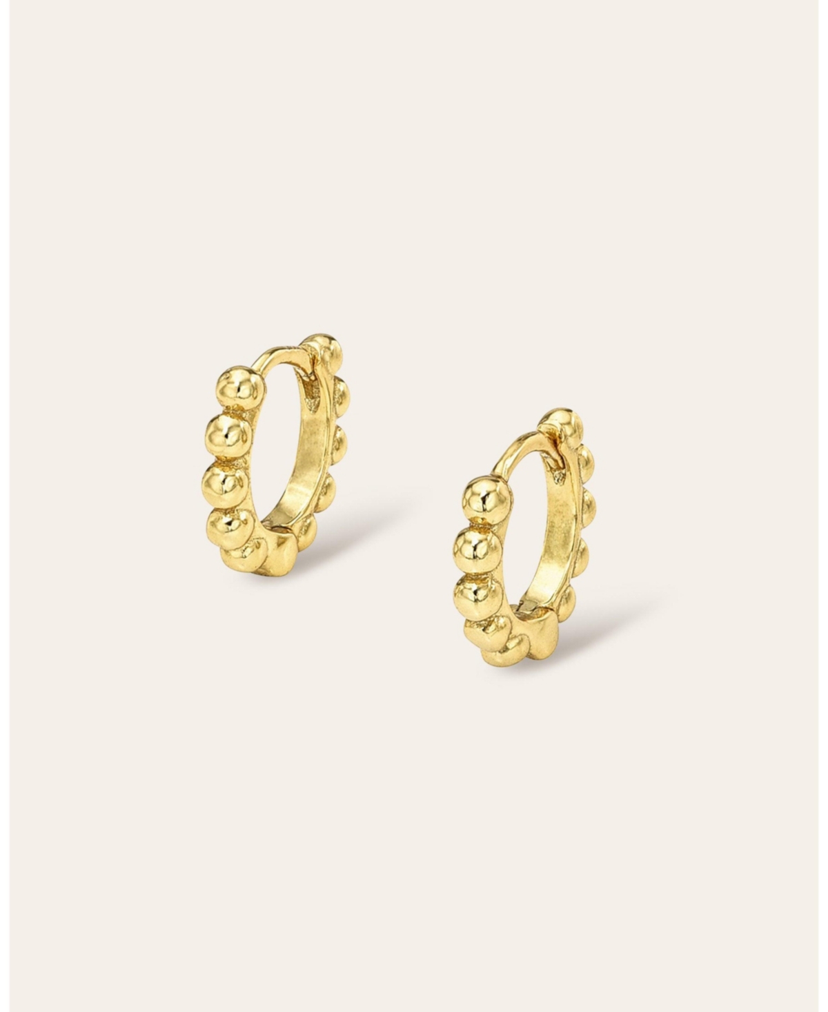 Click here for Zoe Lev Beaded Huggie Earrings - Yellow gold verme... prices